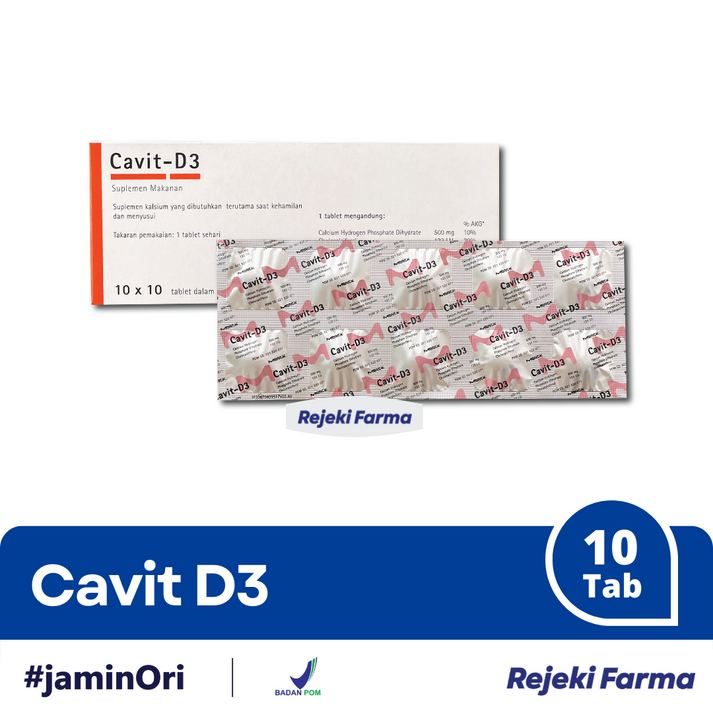 Cavit D3 - 1 Strip 10 Tablet – Apotek Rejeki Farma