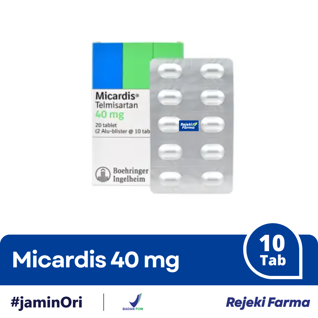 Micardis 40 mg - 1 Strip isi 10 Tablet – Apotek Rejeki Farma