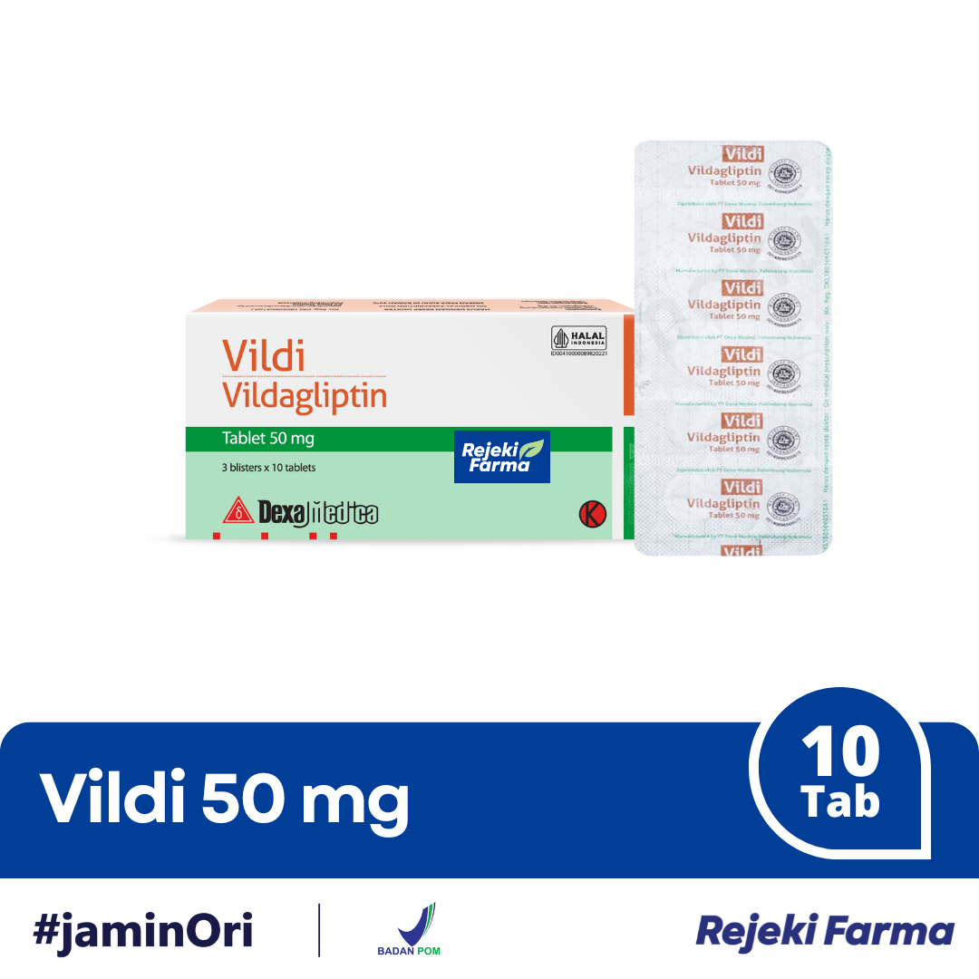 Vildi 50 mg - 1 Strip isi 10 tablet – Apotek Rejeki Farma