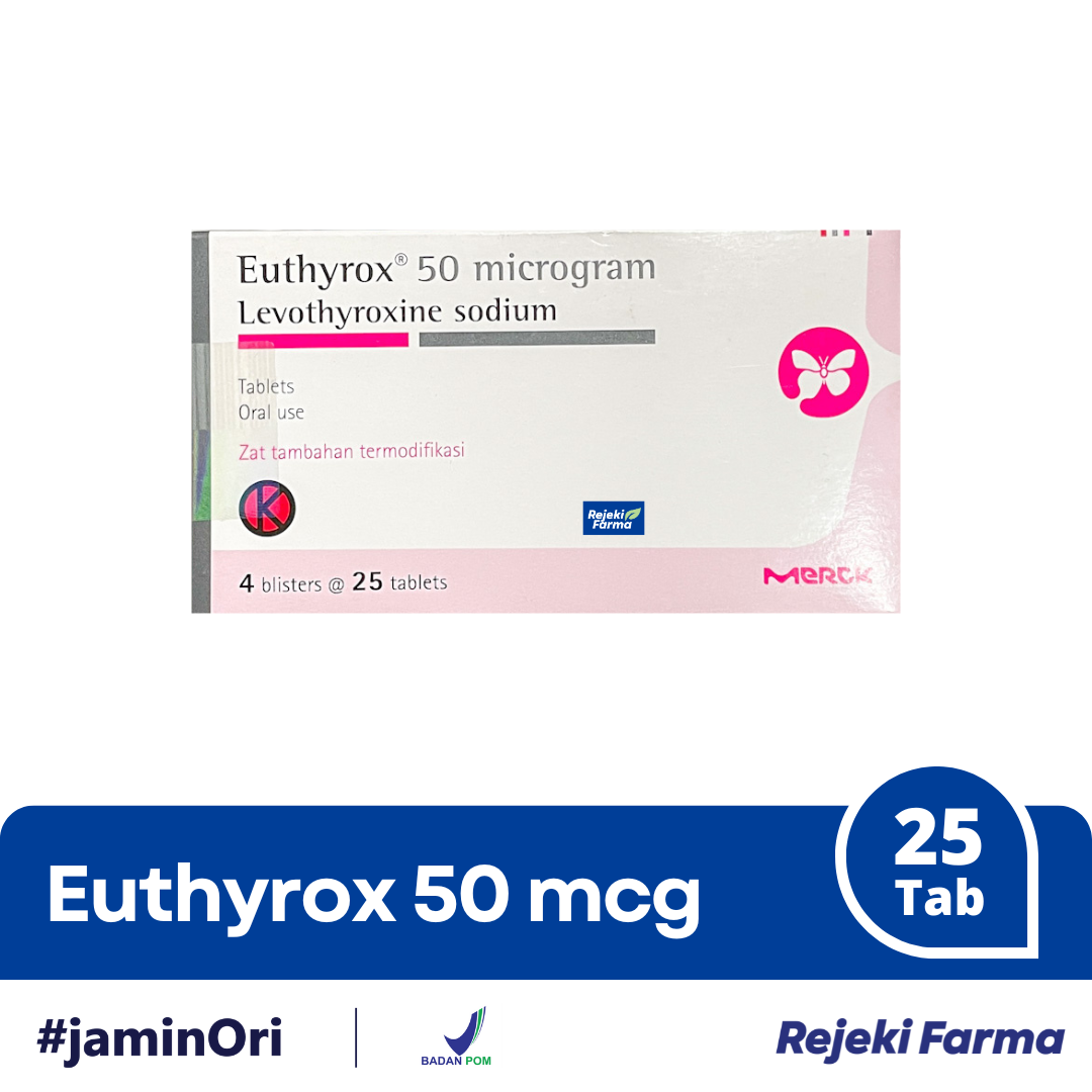 Euthyrox 50 micrograms - 1 Box isi 25 Tablet – Apotek Rejeki Farma