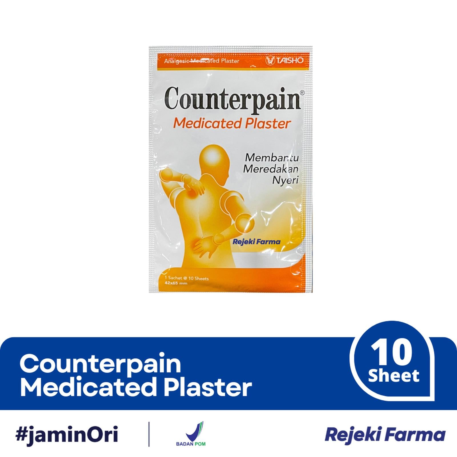 Counterpain Medicated Plaster - 1 Strip isi 10 Sachet – Apotek Rejeki Farma