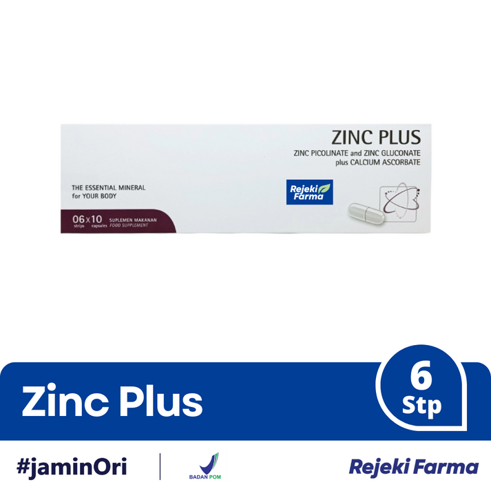 Zinc Plus - 1 Box isi 6 Strip – Apotek Rejeki Farma