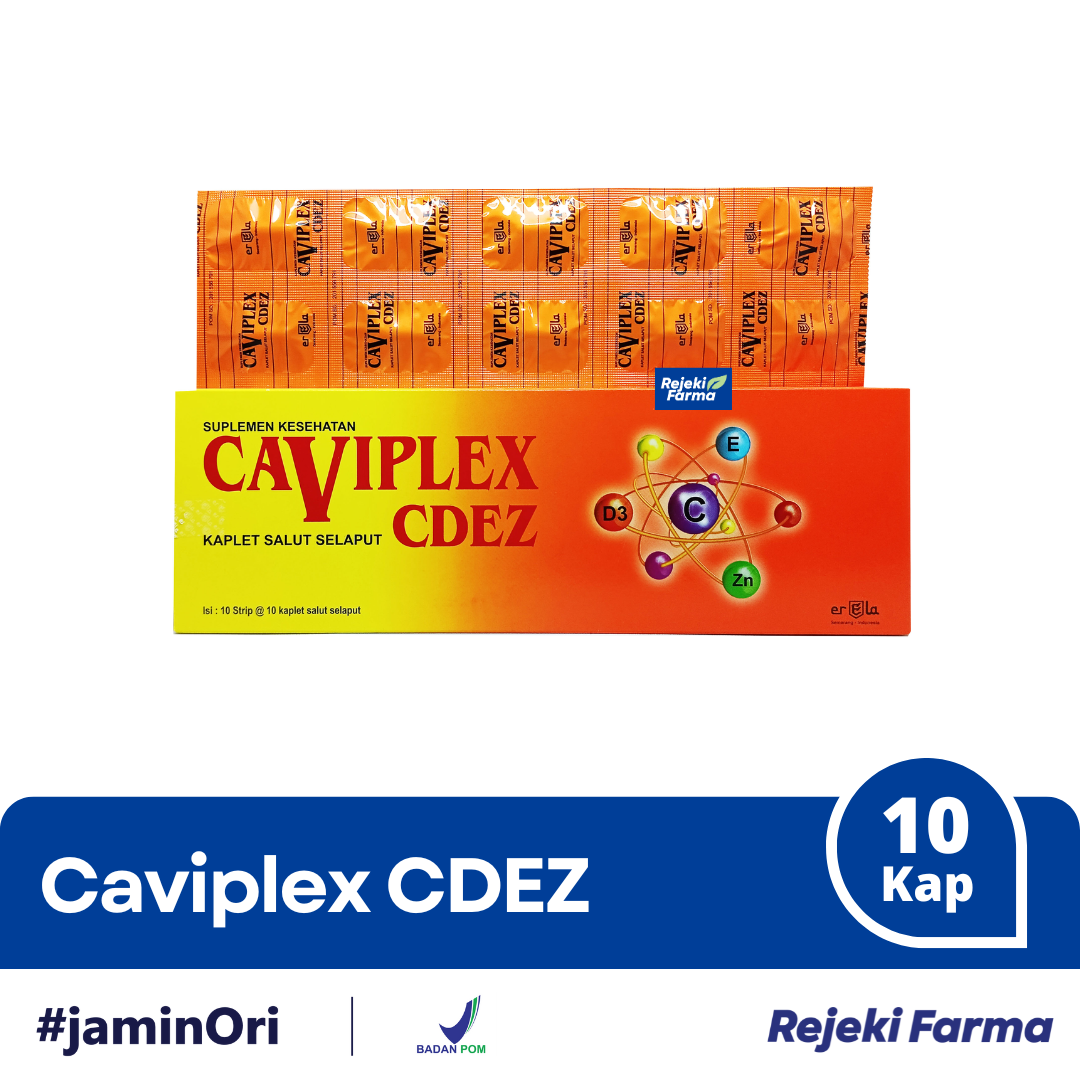Caviplex CDEZ - 1 Strip isi 10 Kaplet – Apotek Rejeki Farma